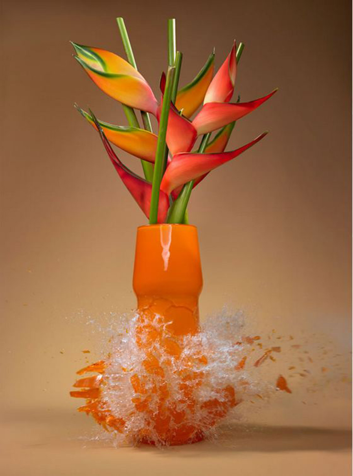 These High-Speed Photos Capture Delicate Flower Vases Shattering In Mid ...